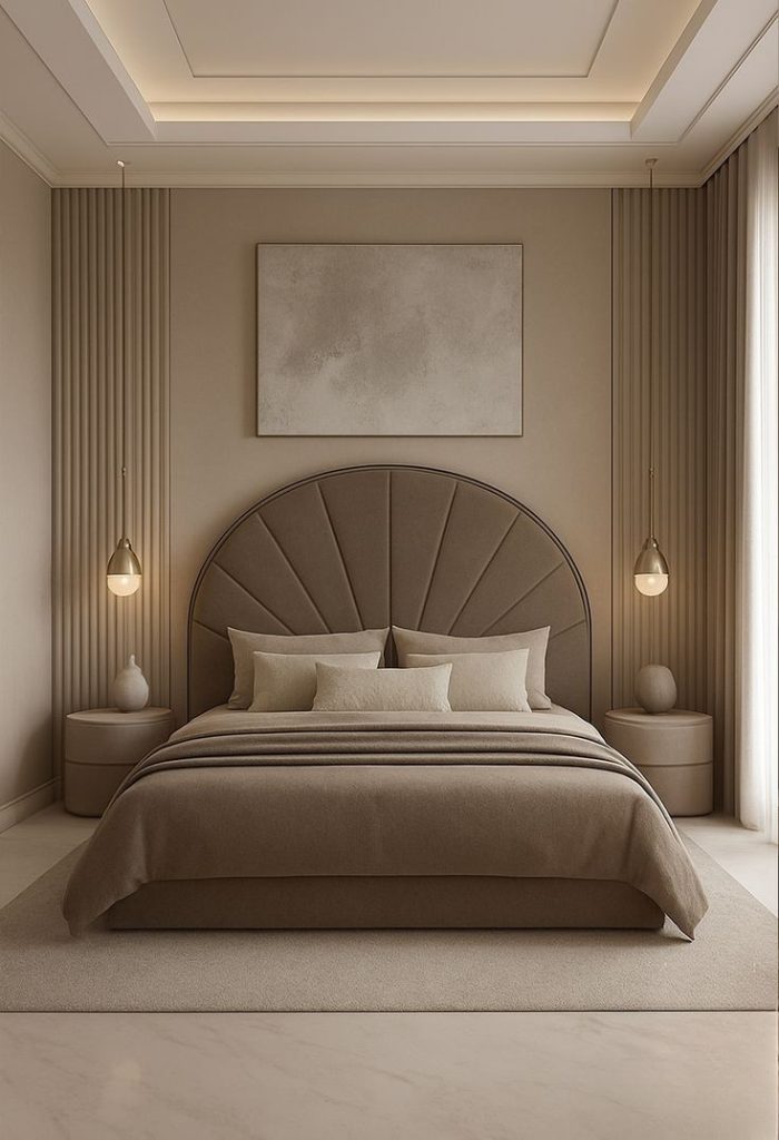 Luxury Arch Headboard Bed - Swiss Star Furniture